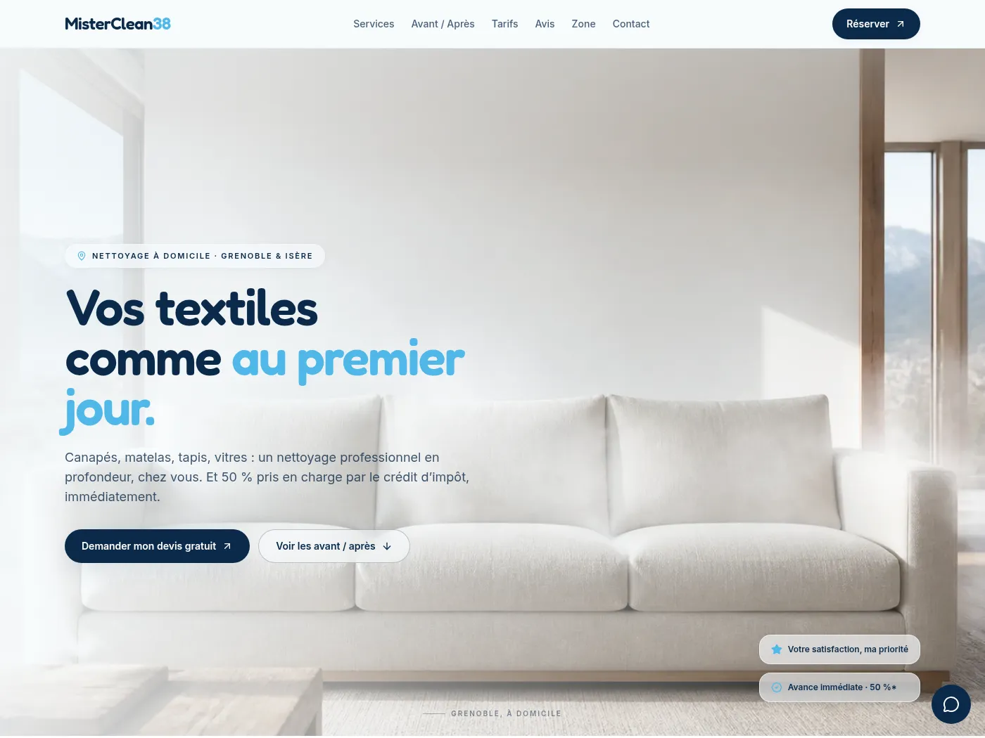 MisterClean38 One-Page Site