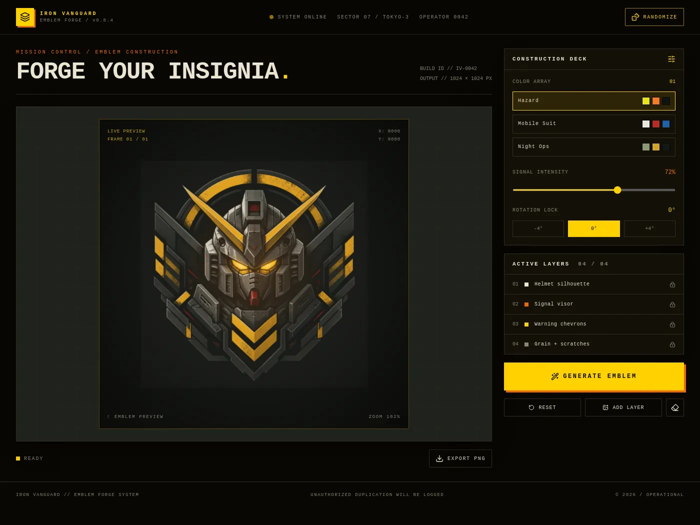 Gundam Emblem Generator