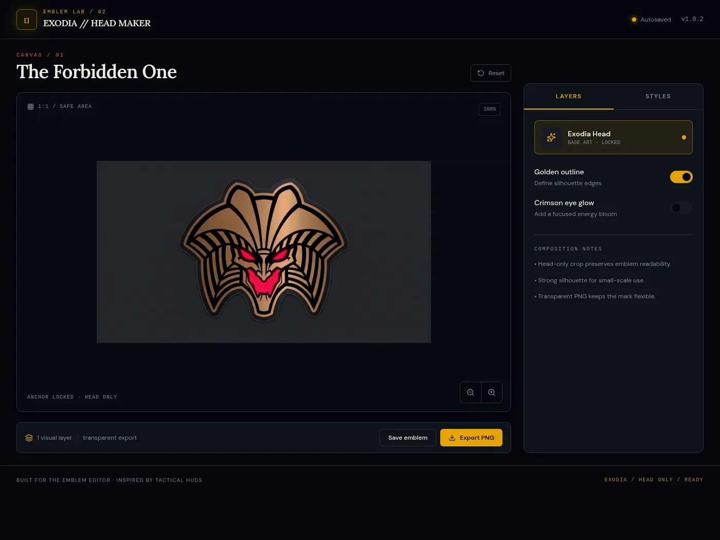 Exodia Head Emblem Maker
