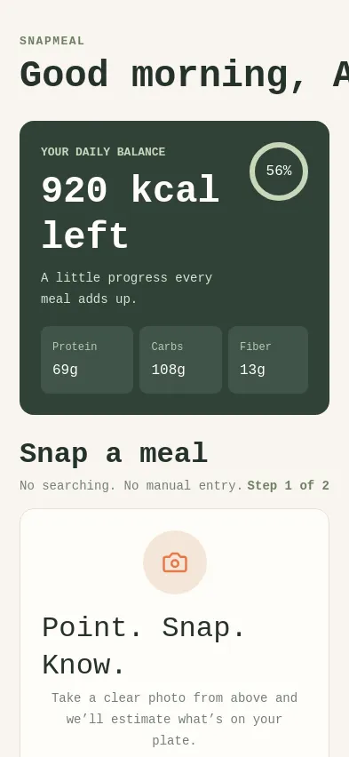 SnapMeal Tracker
