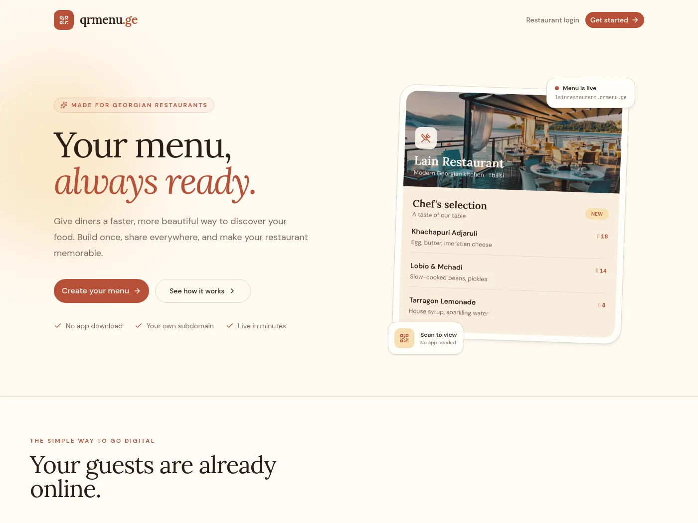 QR Menu Platform
