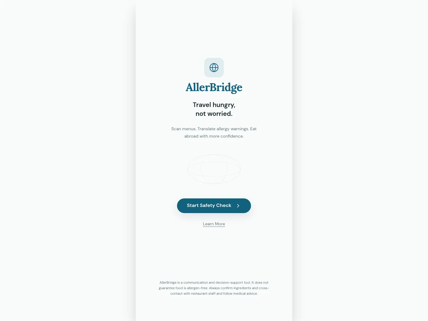 AllerBridge Travel Allergy App