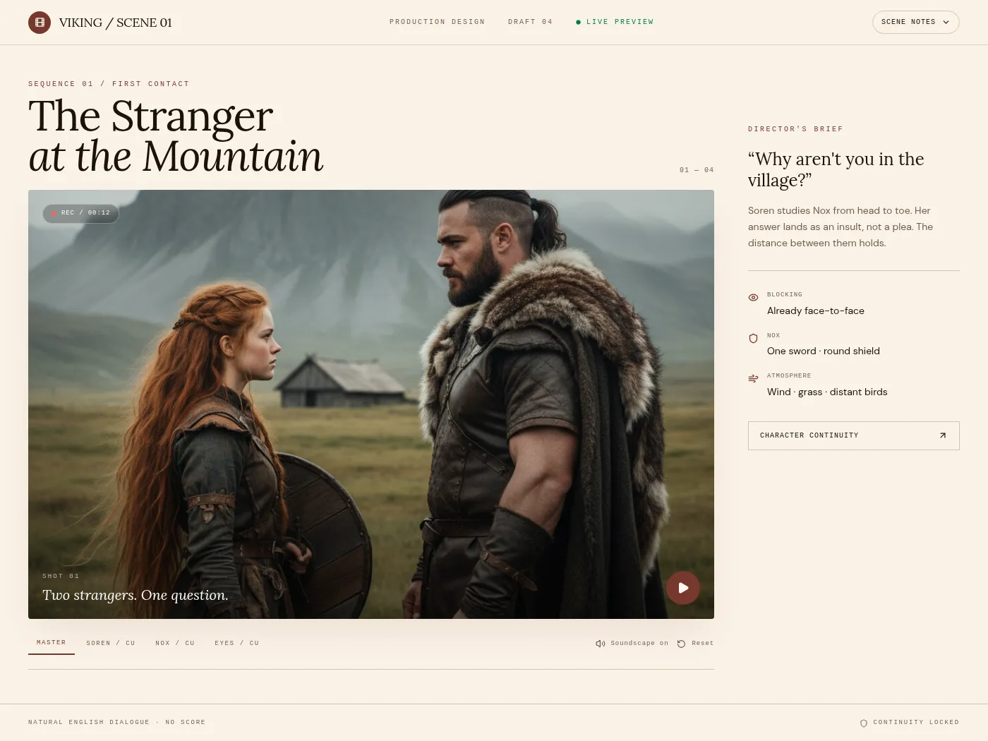 Viking Film Scene Builder