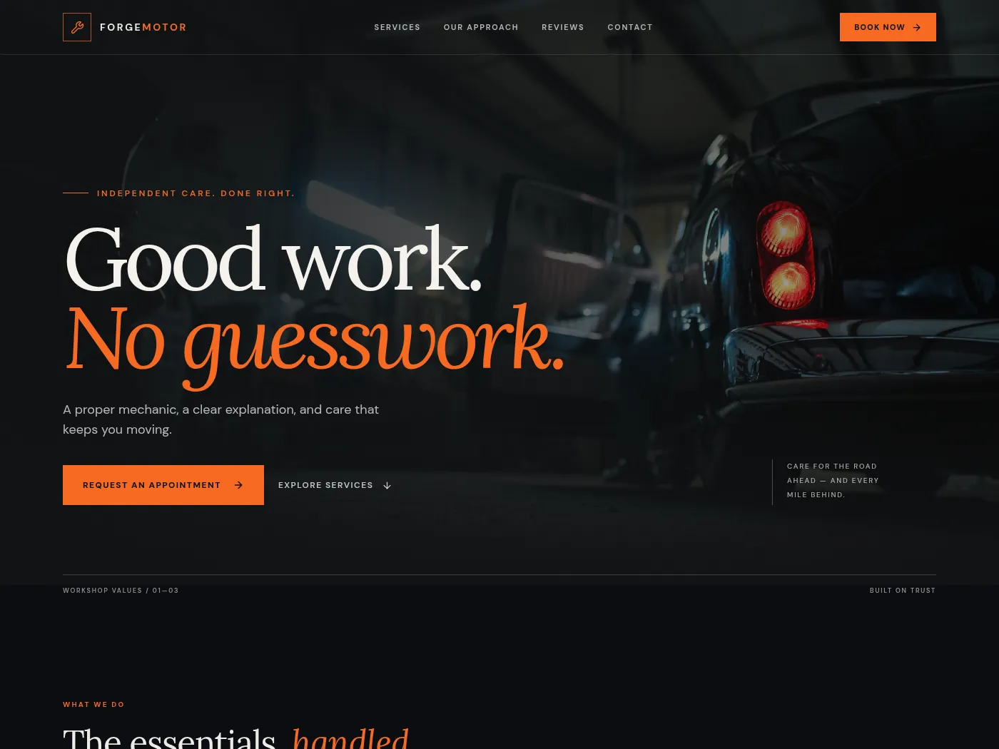 ForgeMotor Booking Portal