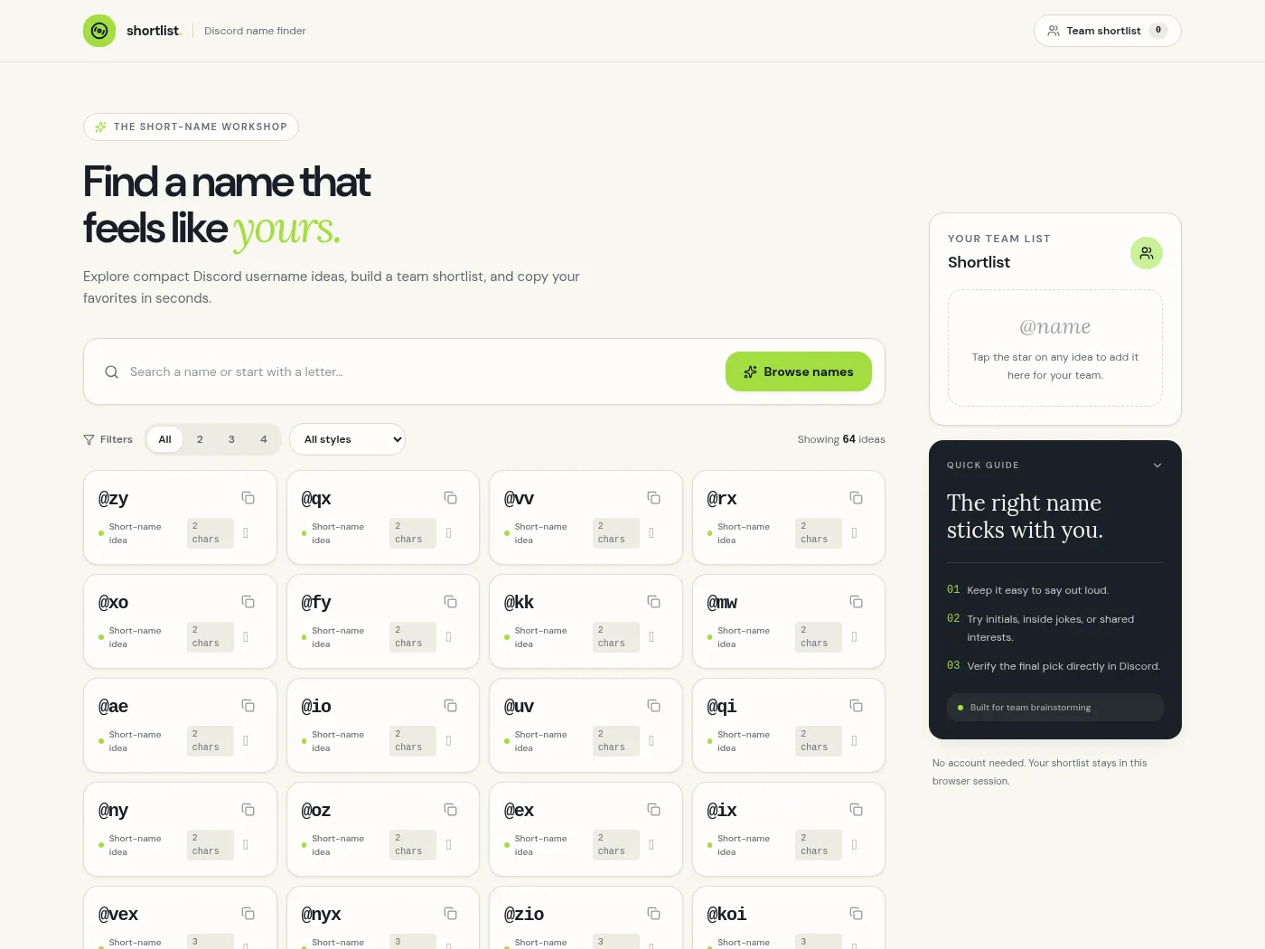 Discord Name Finder