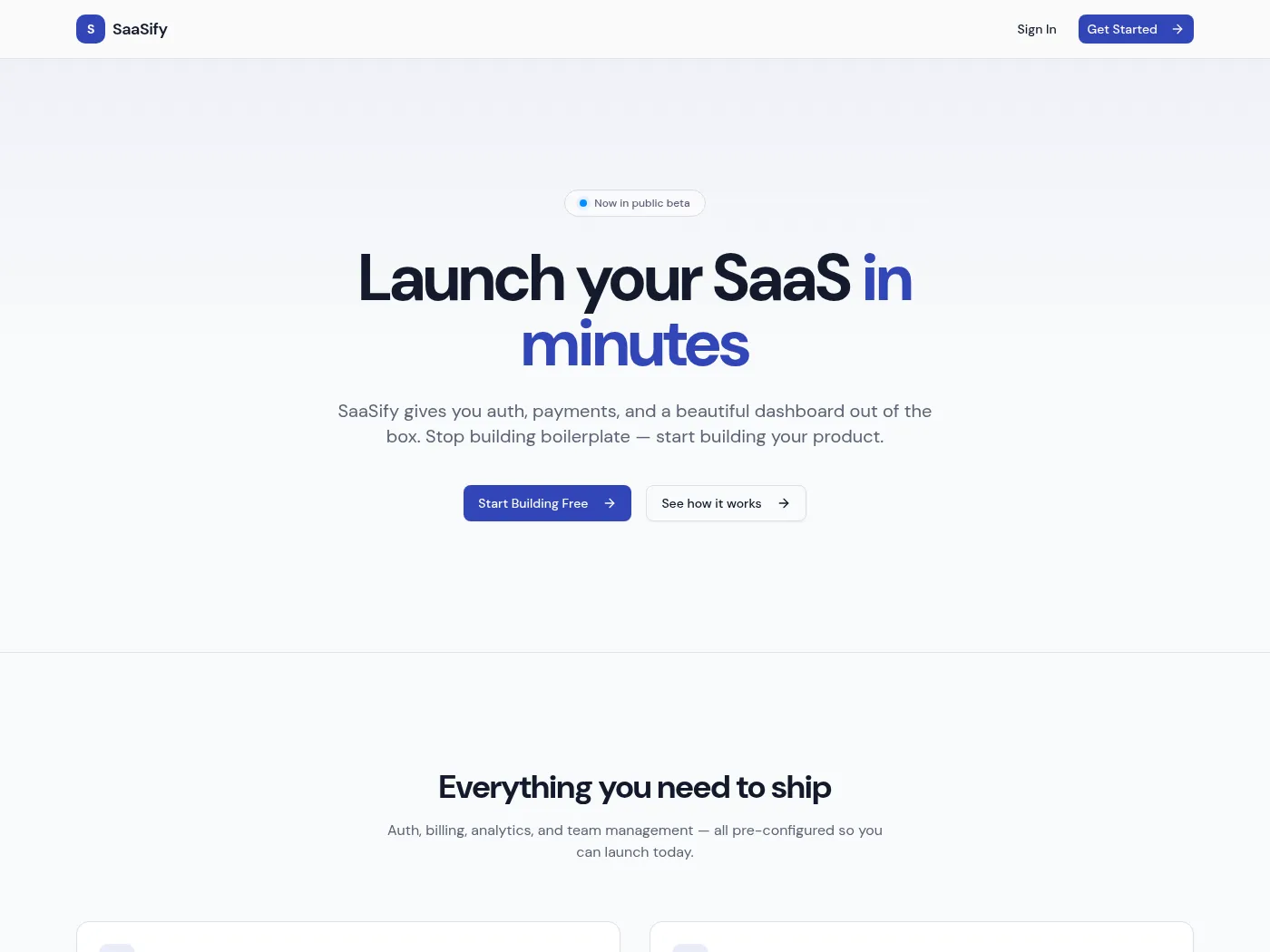 SaaSify Dashboard
