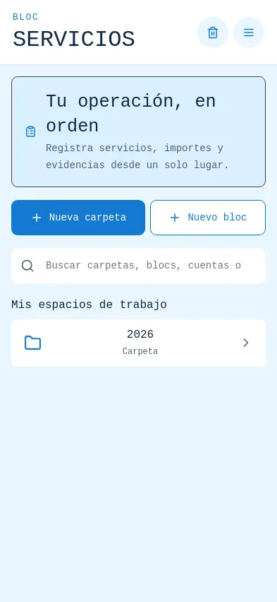 Bloc Servicios Mobile
