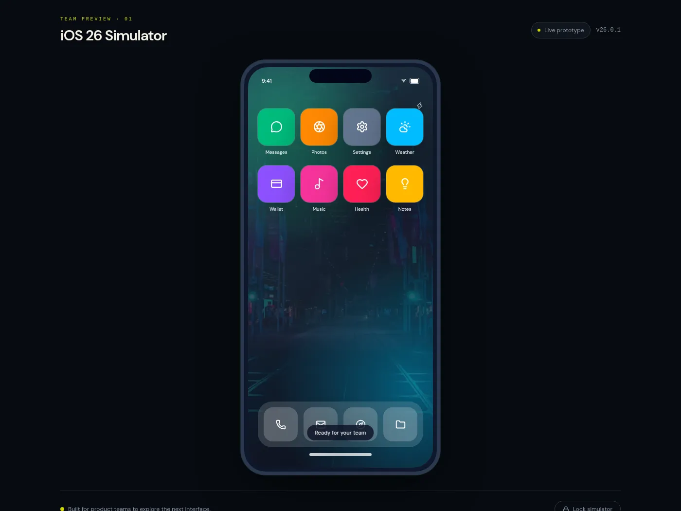 iOS 26 Web Simulator