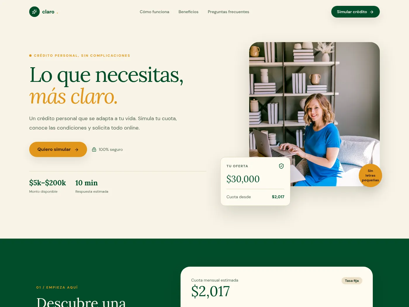 EasyOnline Loans Landing