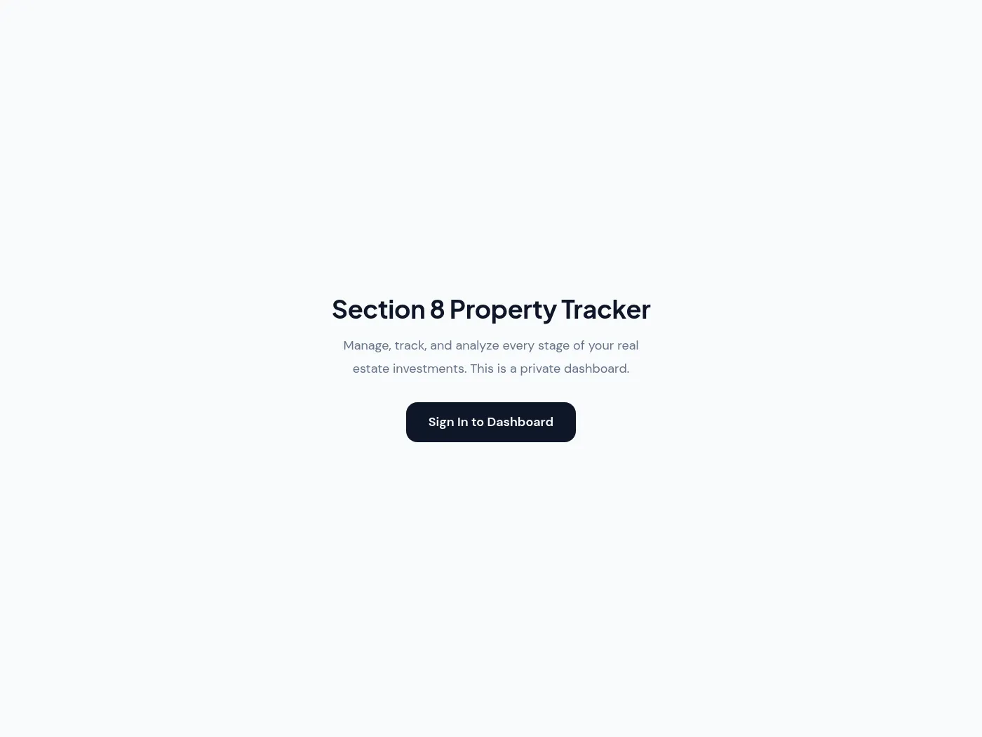 Section 8 Property Tracker