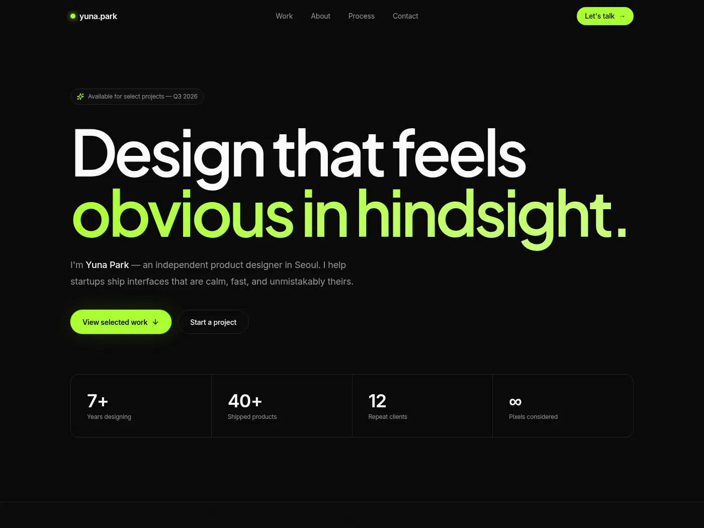 Neon Portfolio Designer