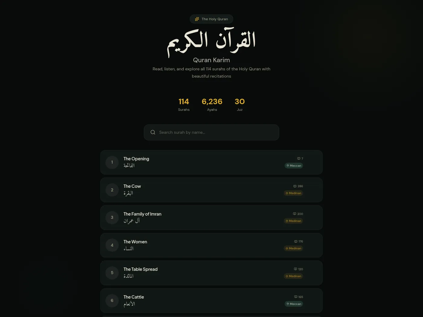 Quran Karim Online
