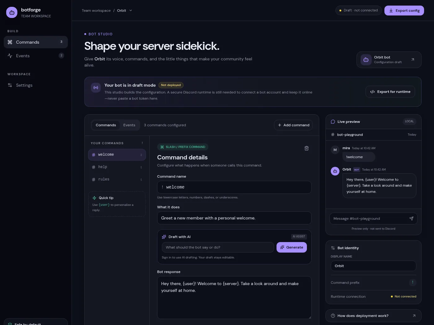 Discord Bot Forge