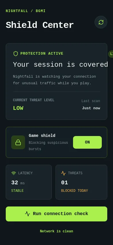 BGMI DDoS Protection App