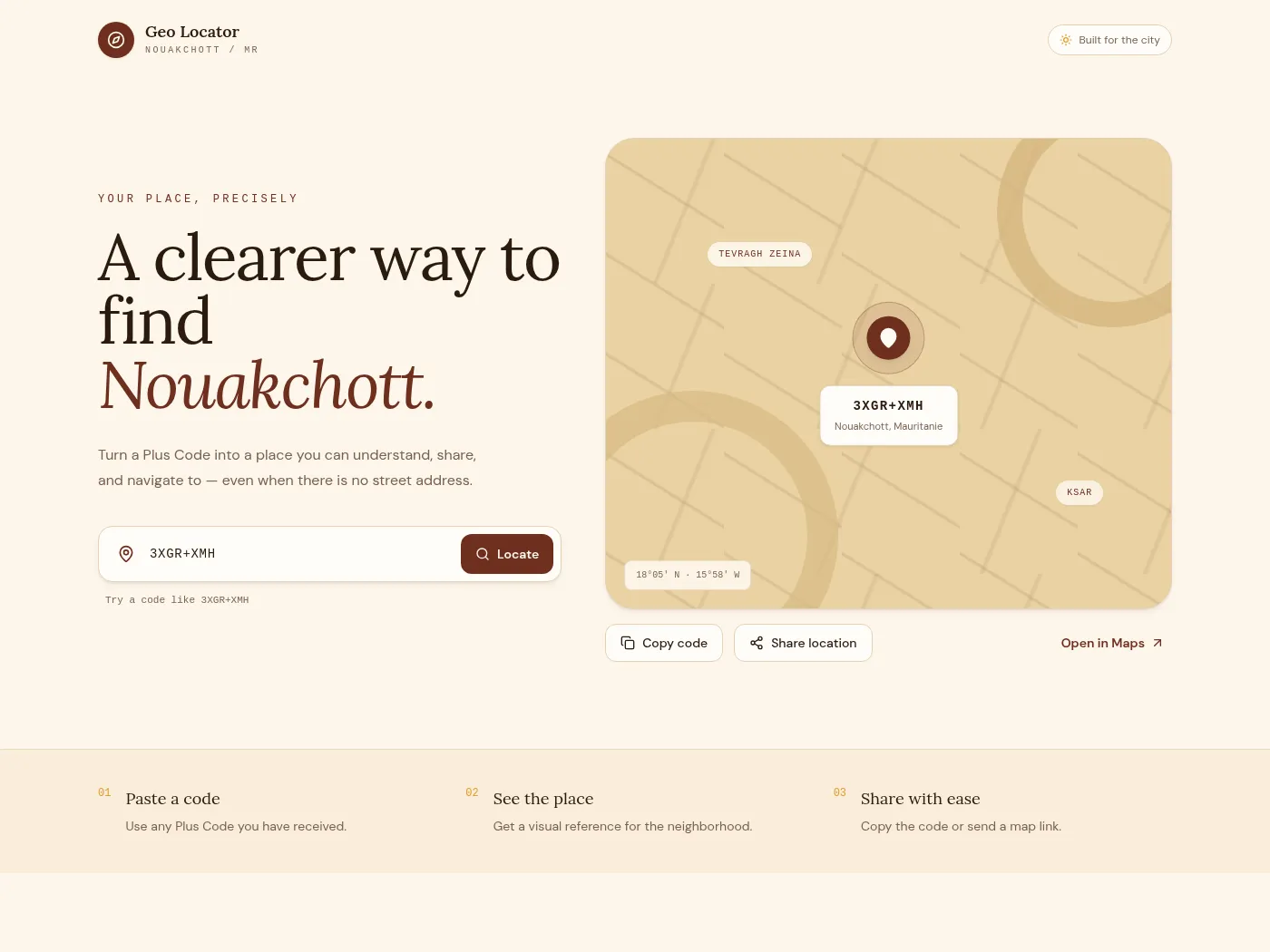Nouakchott Geo Locator