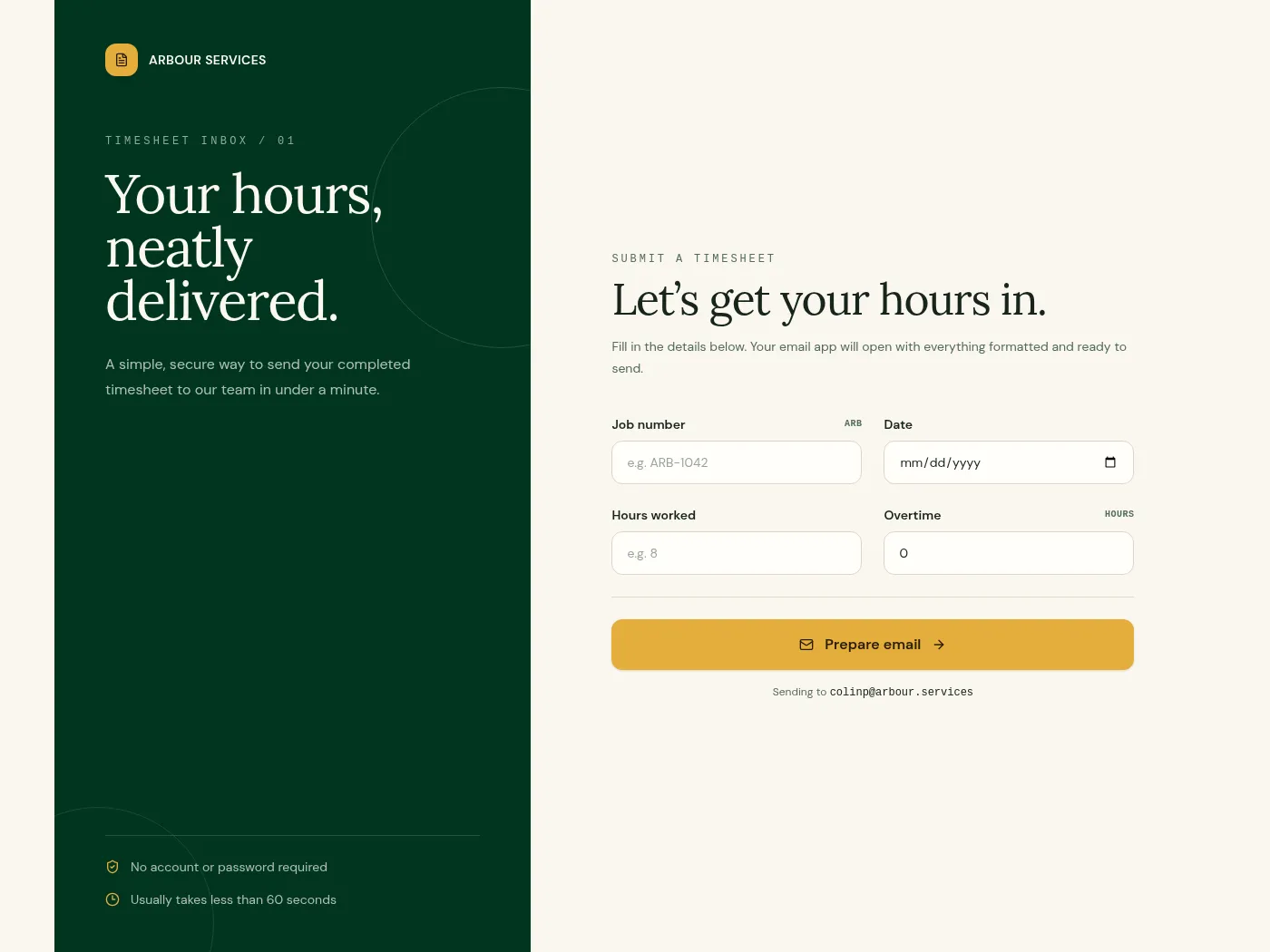 Timesheet Inbox