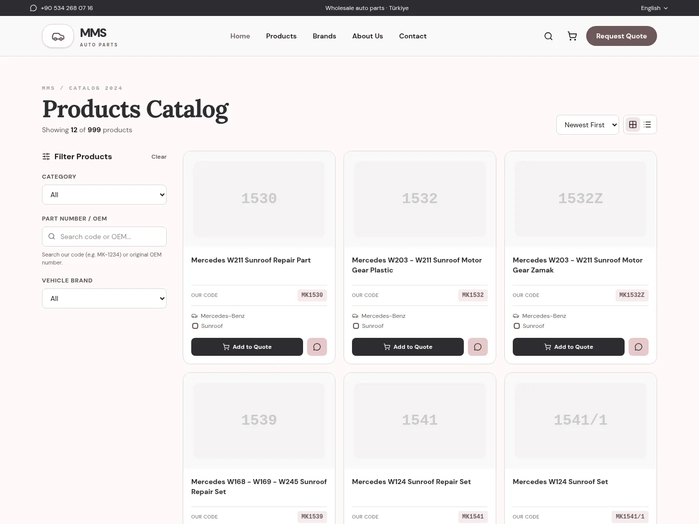 AutoParts Web Catalog