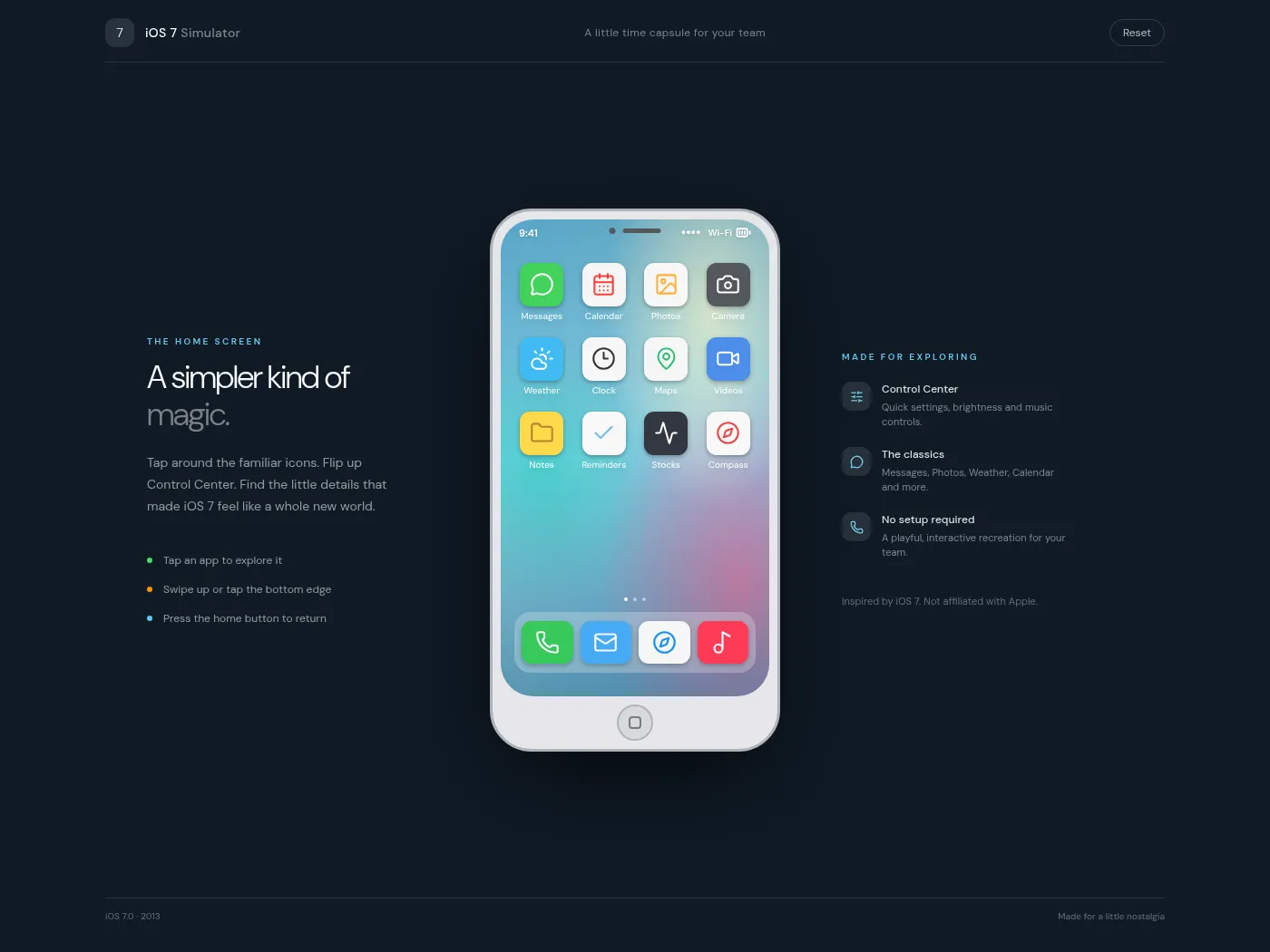 iOS 7 Web Simulator