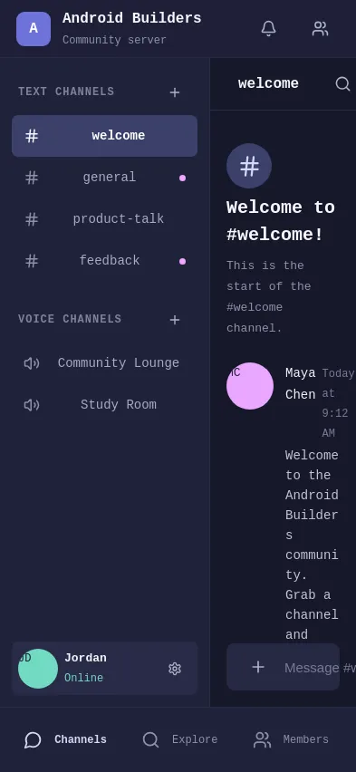 Discord Web Android
