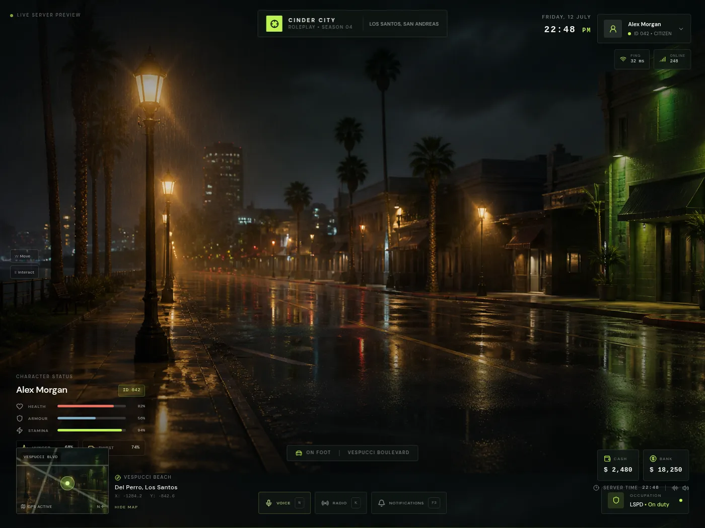 FiveM HUD Clone