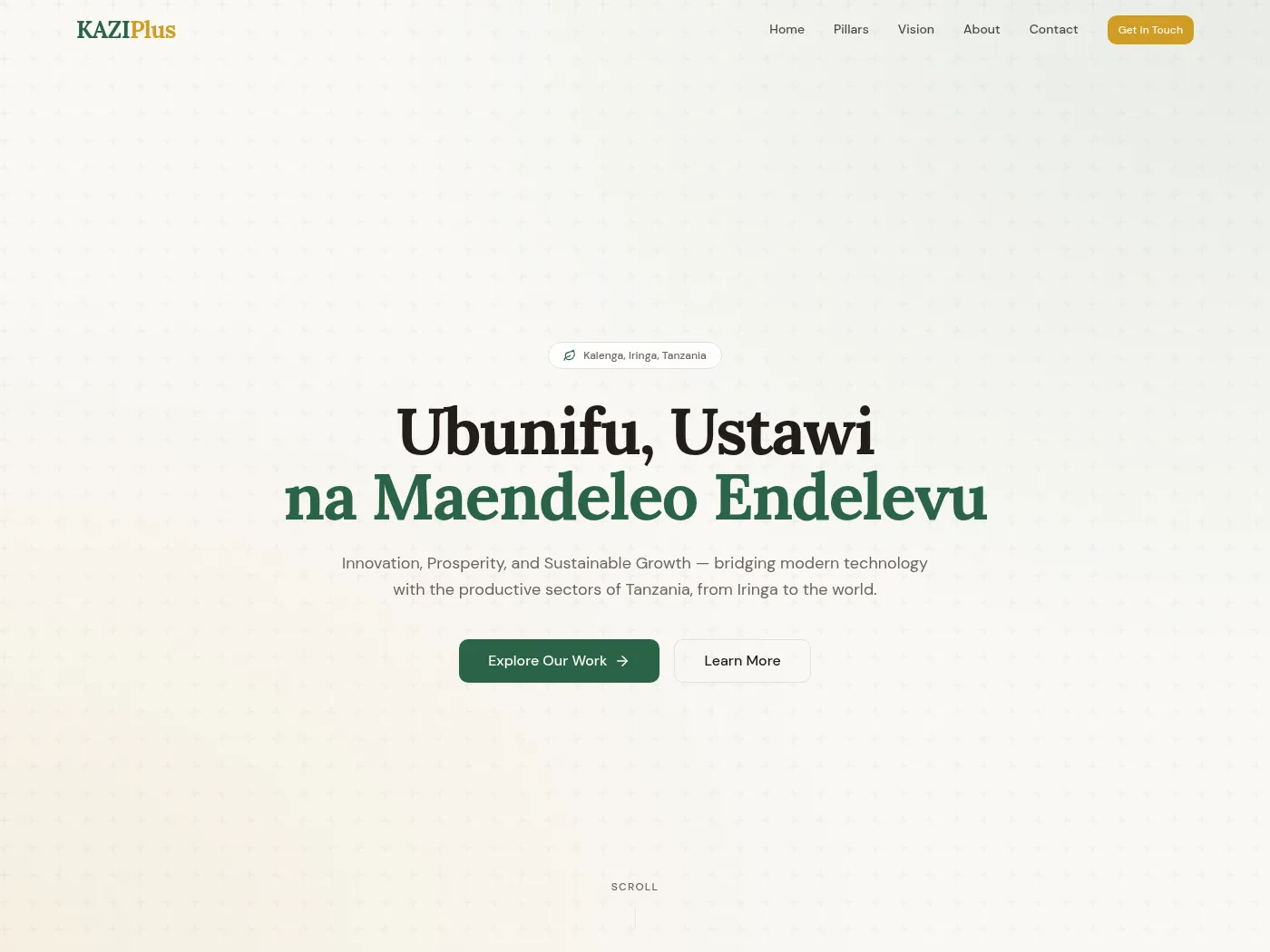 KAZIPlus Corporate Website