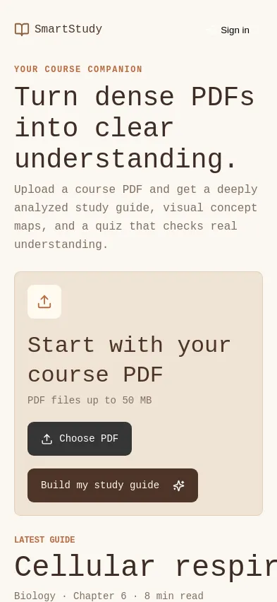 SmartStudy PDF Summarizer