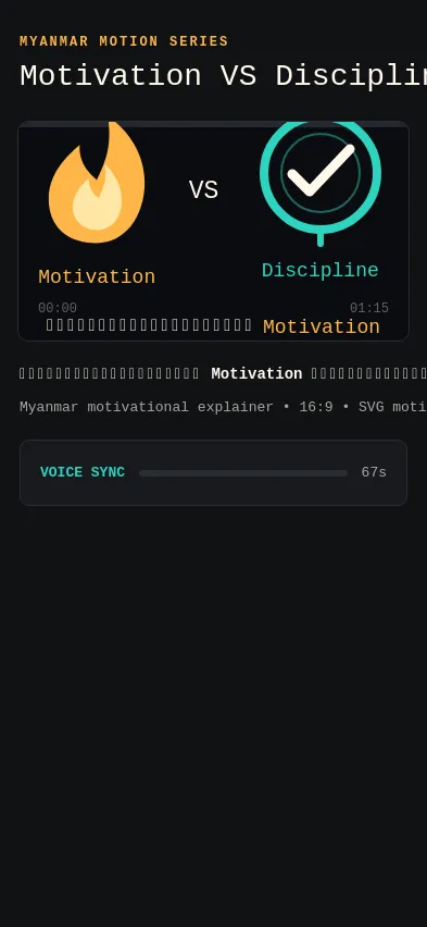Motivation VS Discipline Myanmar