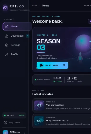 Fortnite OG Launcher UI
