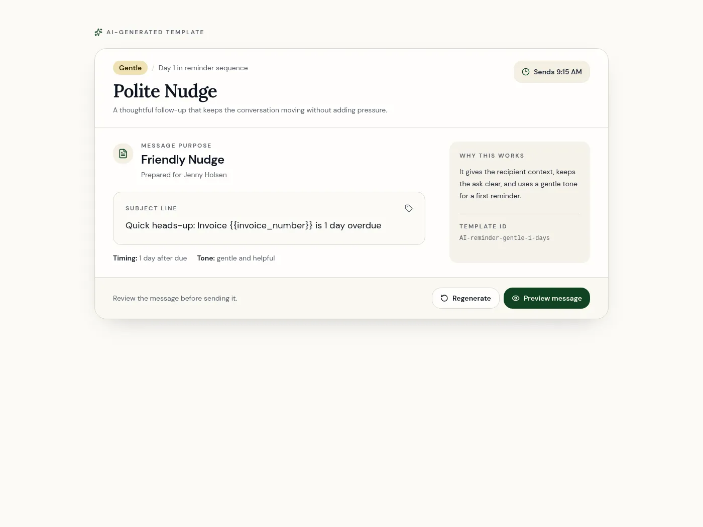Template Info Redesign
