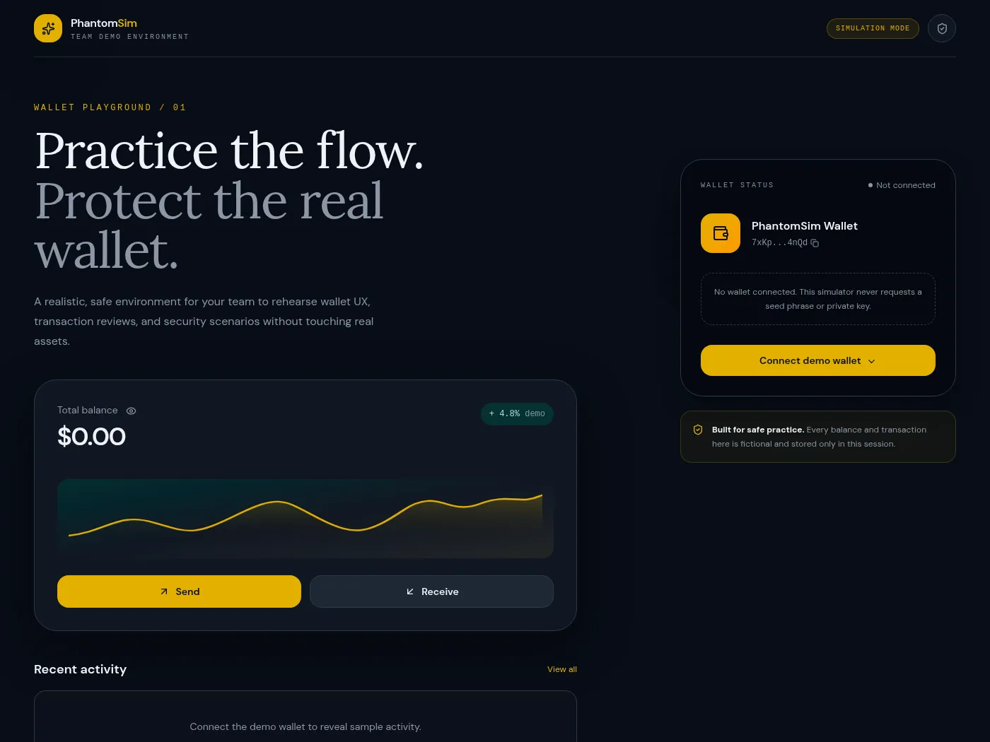 PhantomSim Wallet Demo