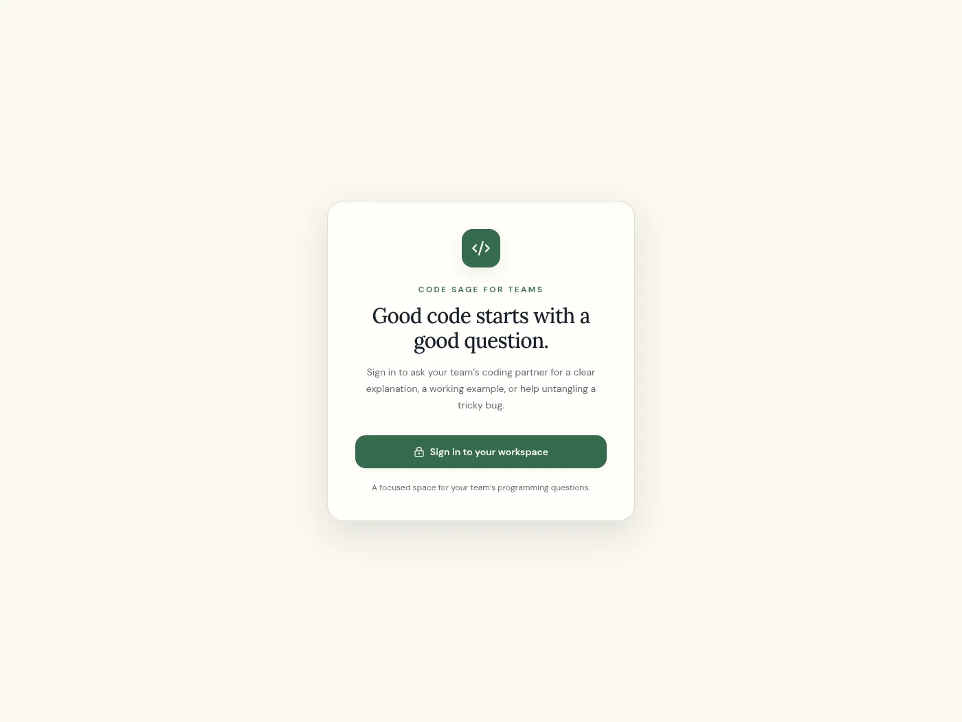 Code Sage AI Assistant