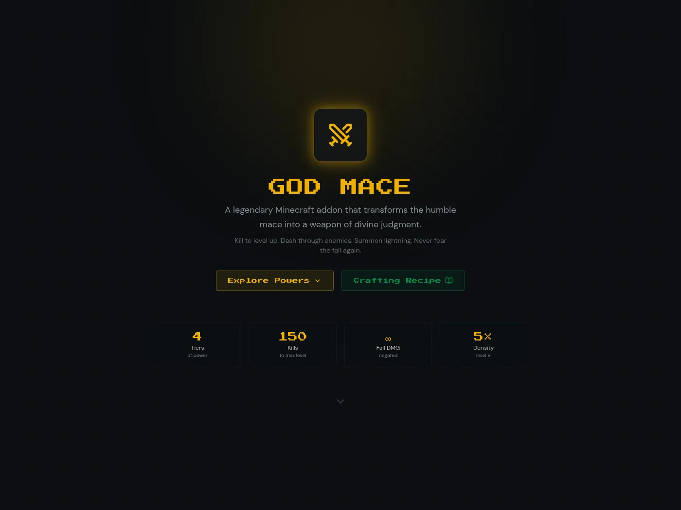 God Mace Minecraft Addon