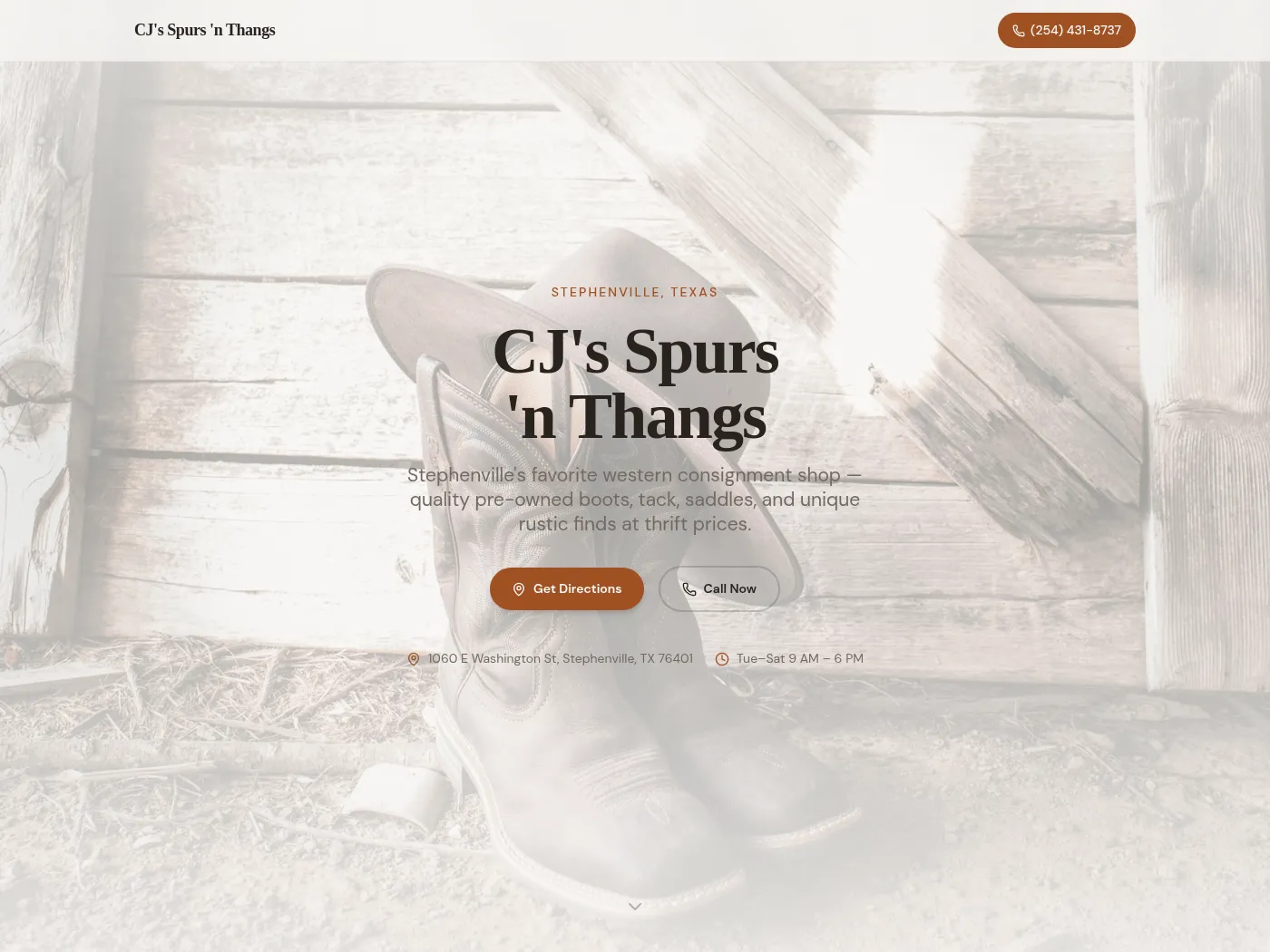 CJ's Spurs 'n Thangs Site