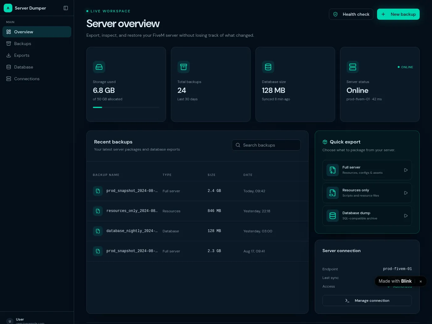 Server Dumper
