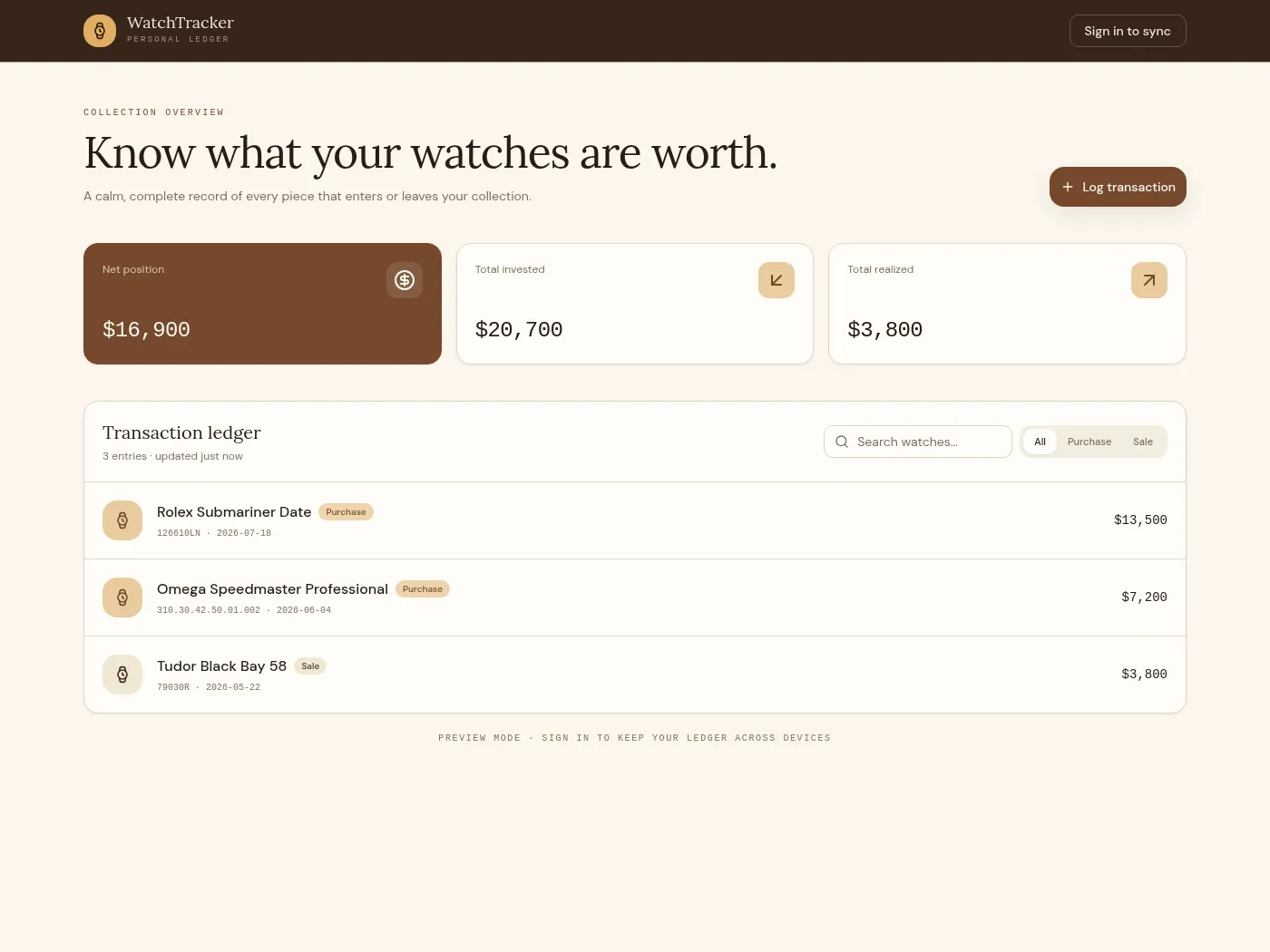 WatchTracker Pro