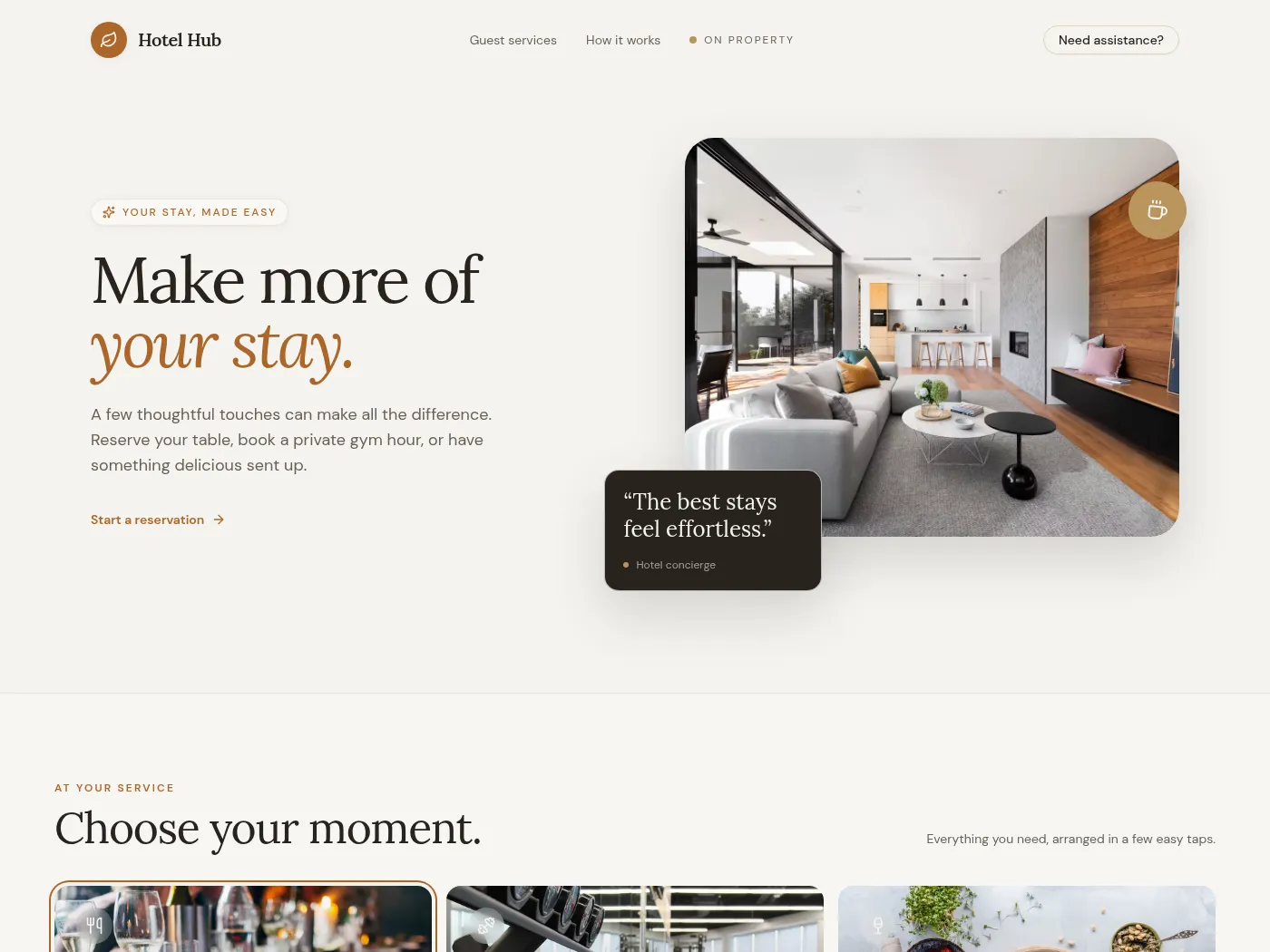 Hotel Hub Portal