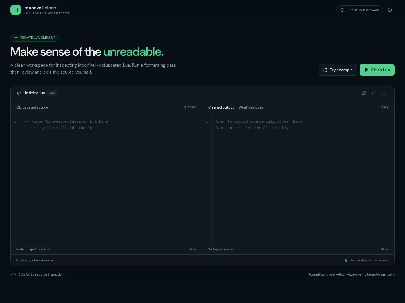 Lua Deobfuscator Web App