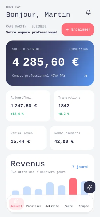 NOVA PAY Fintech Prototype
