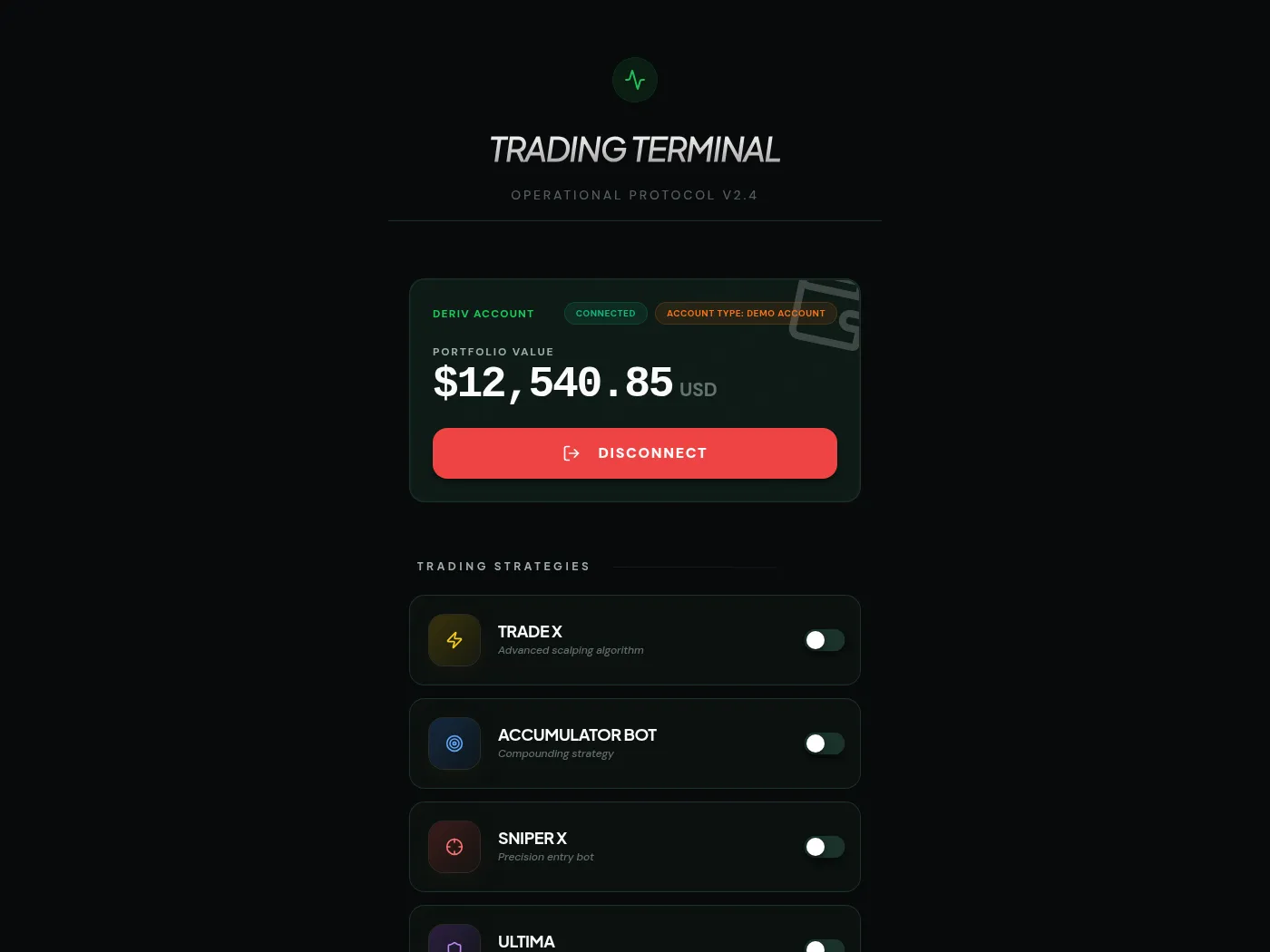 Deriv Bot Dashboard