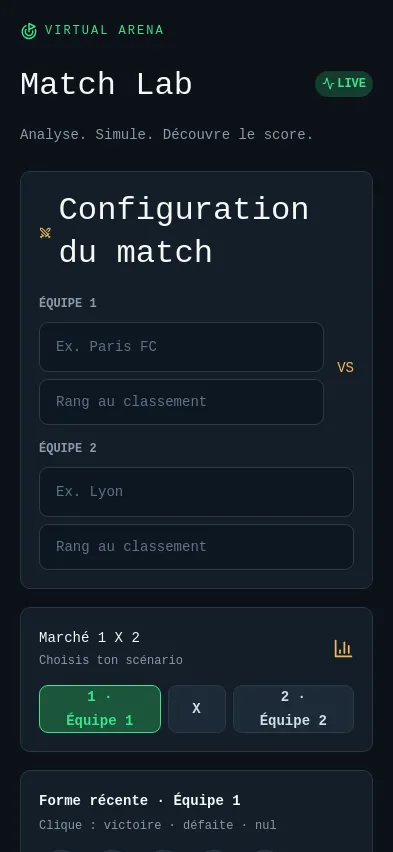 Virtual Football Match Sim