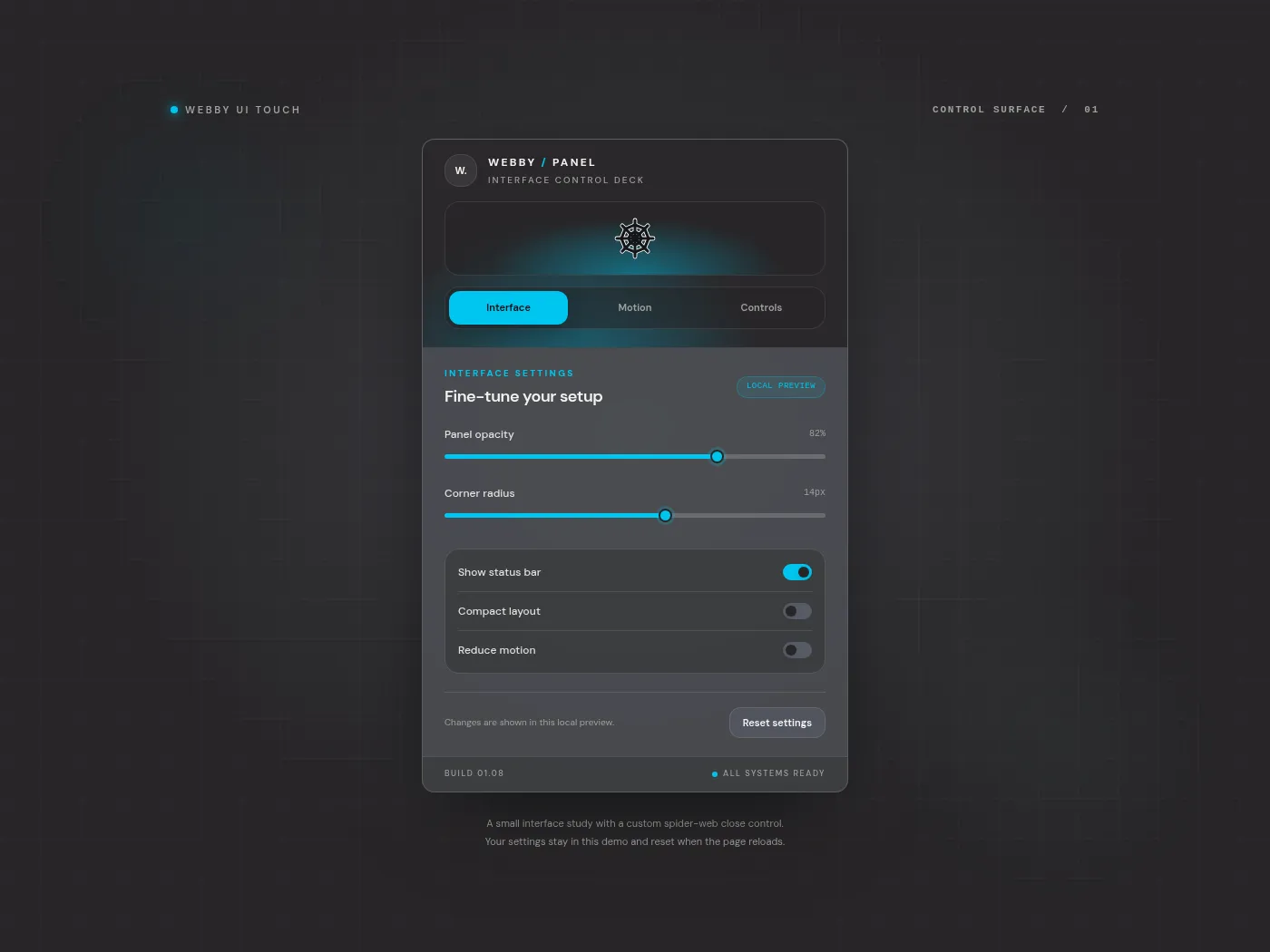 Webby UI Touch