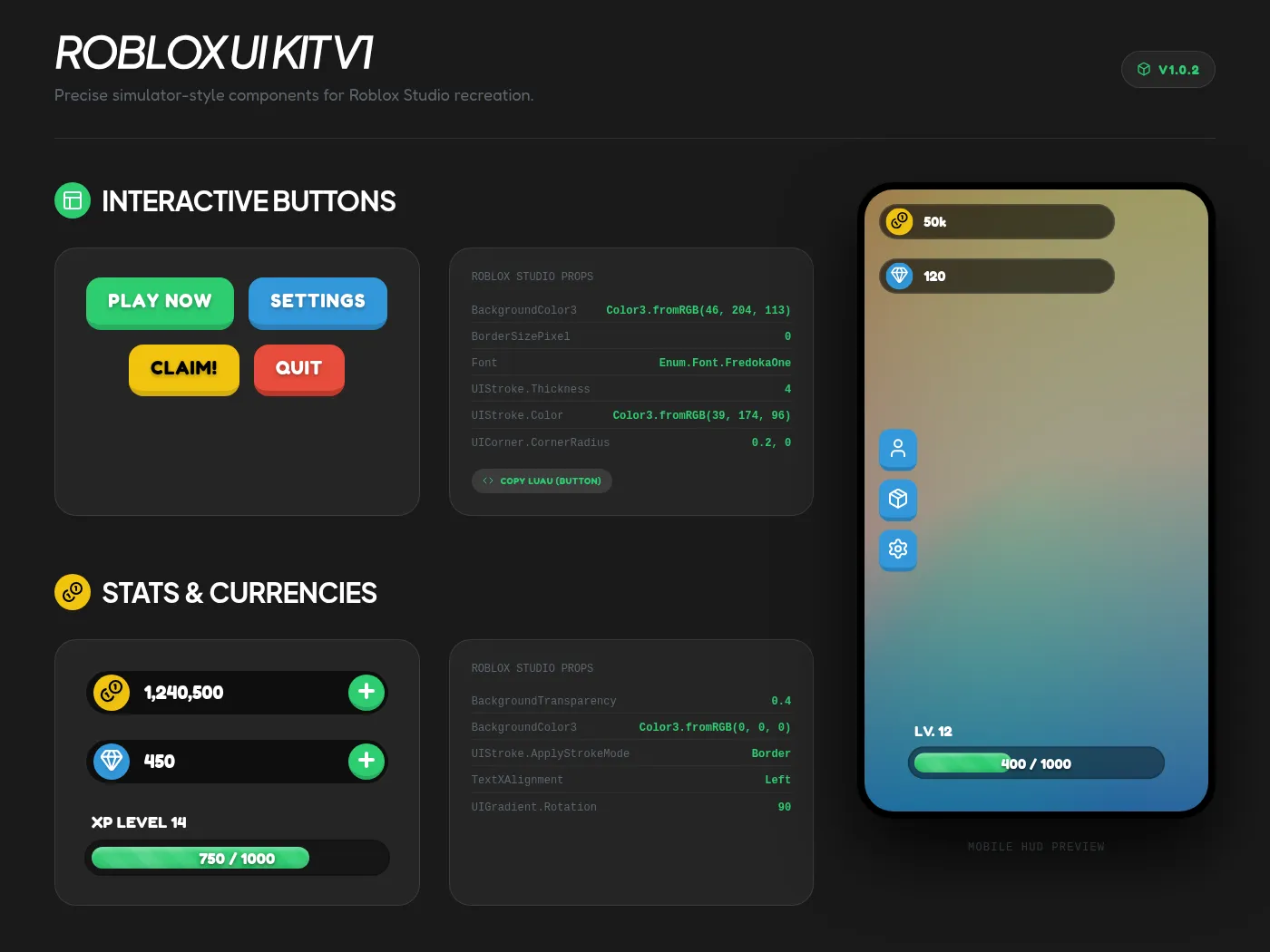 Roblox UI Kit