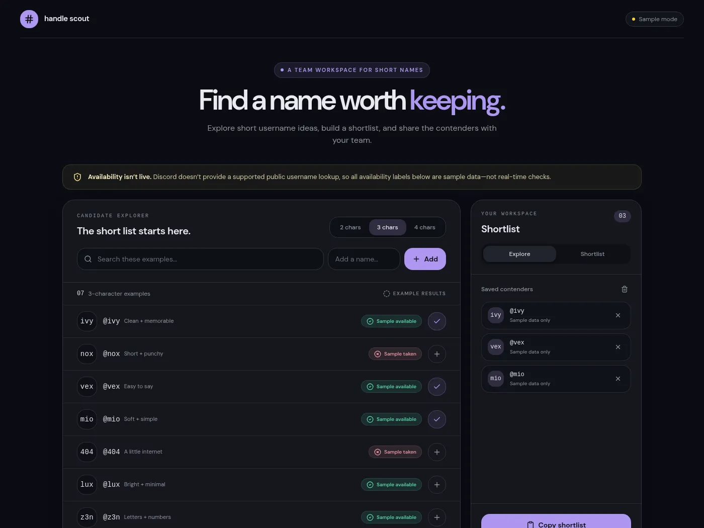 Discord Name Checker