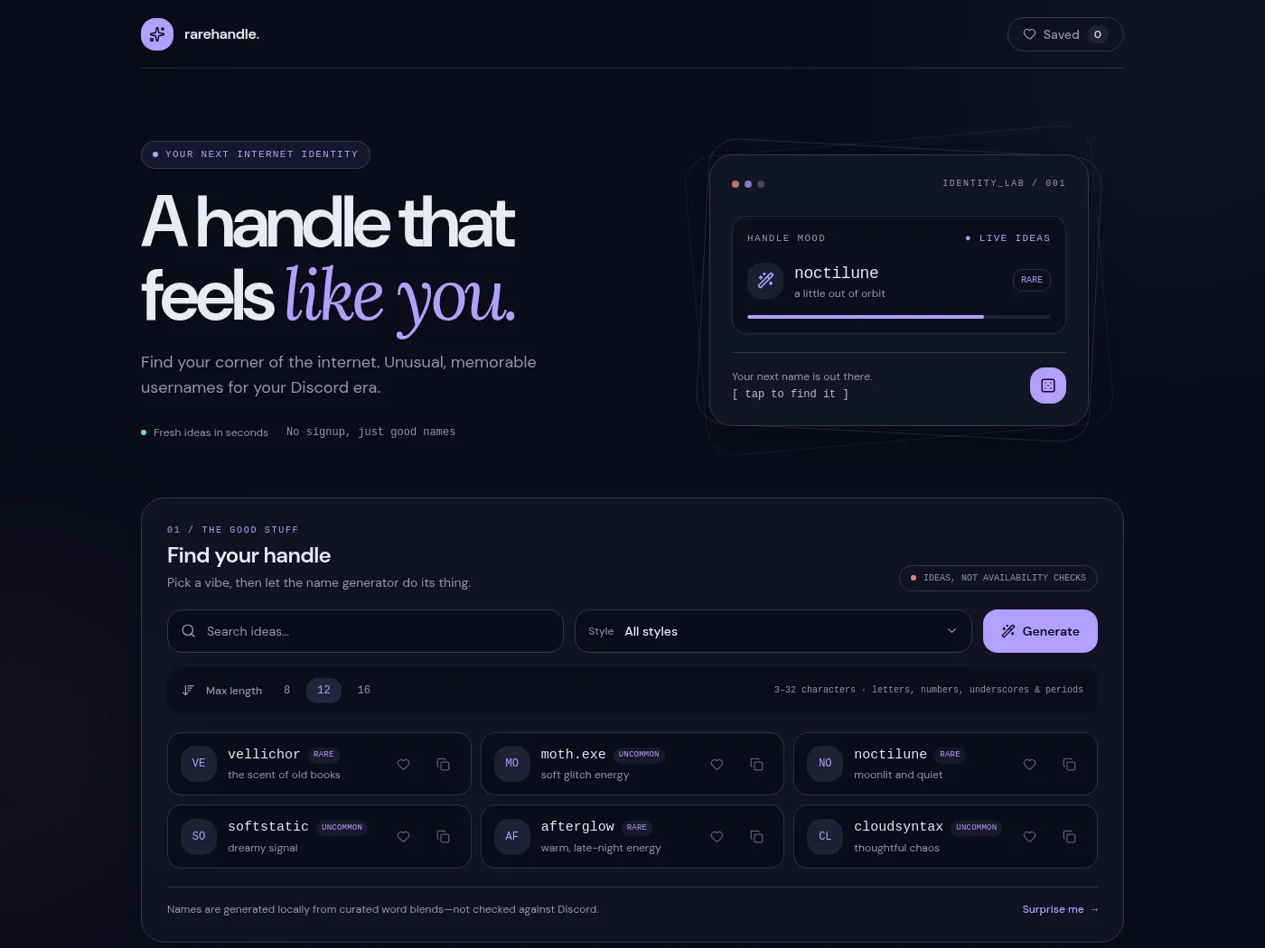 Rare Discord Handle Finder