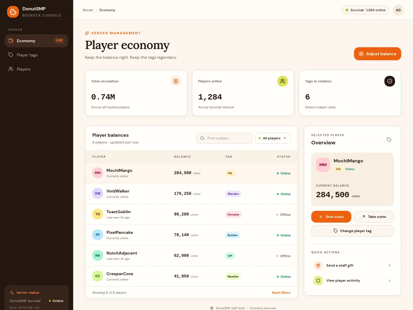 DonutSMP Dashboard