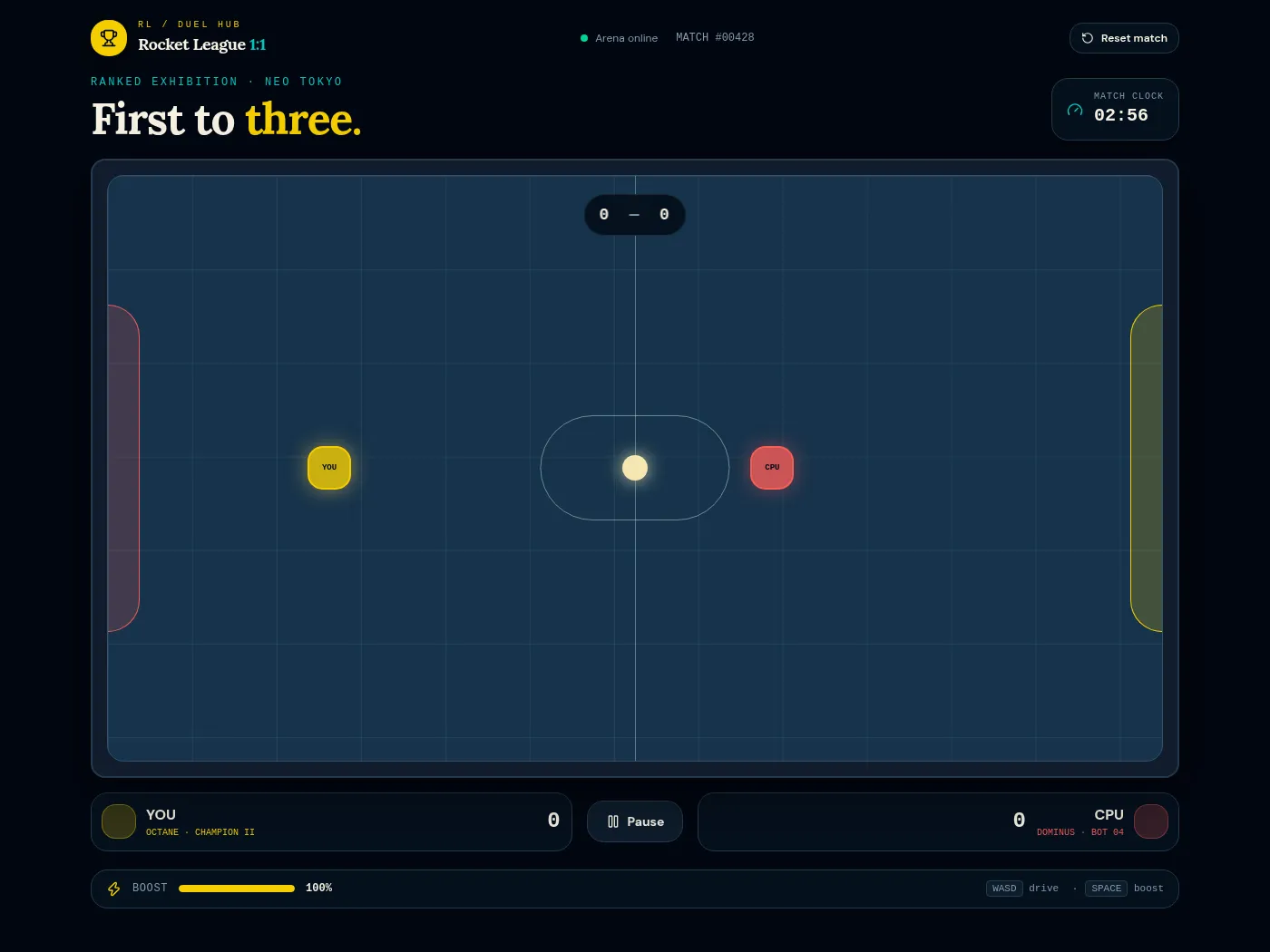 Rocket League Duel Hub