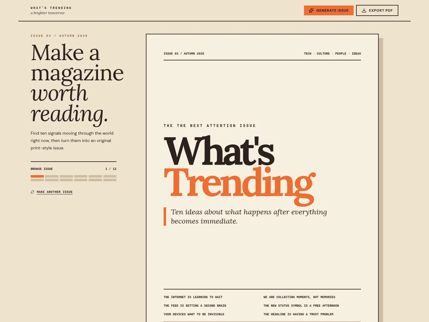 TrendyMag PDF Generator