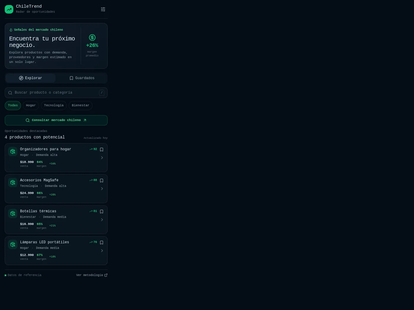 ChileTrend Finder Extension