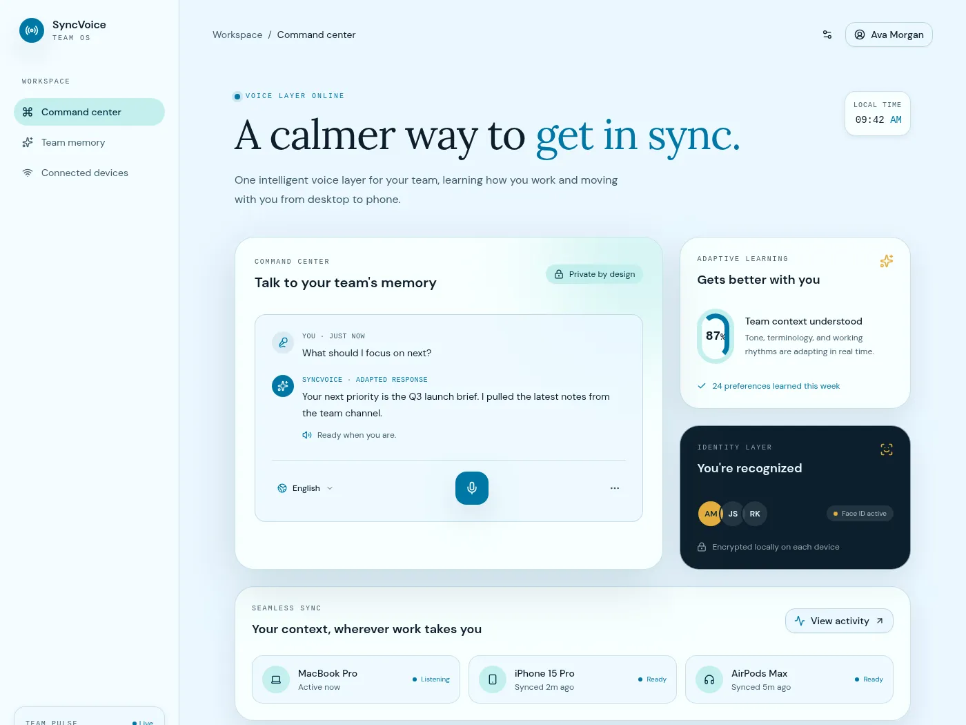 SyncVoice AI Assistant