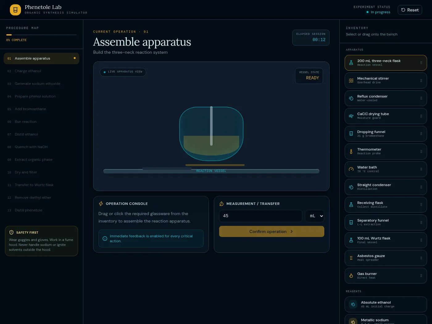 Organic Chem Lab Simulator